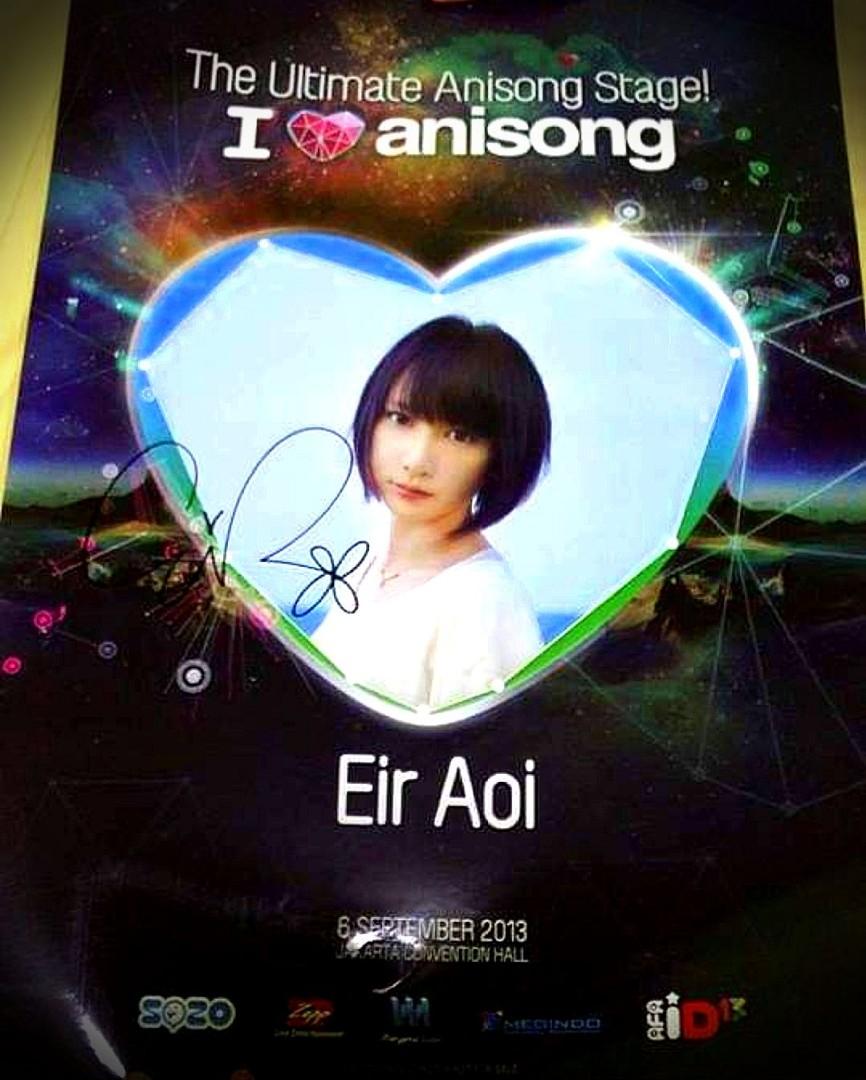 *RARE* Aoi Eir signed poster, Hobbies & Toys, Music & Media, Music ...
