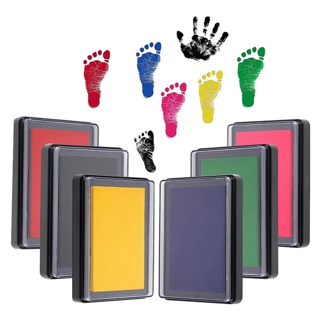 Safty Ink-pad Baby Prints Stamps Reusable Feet Hands Stamps Family ...