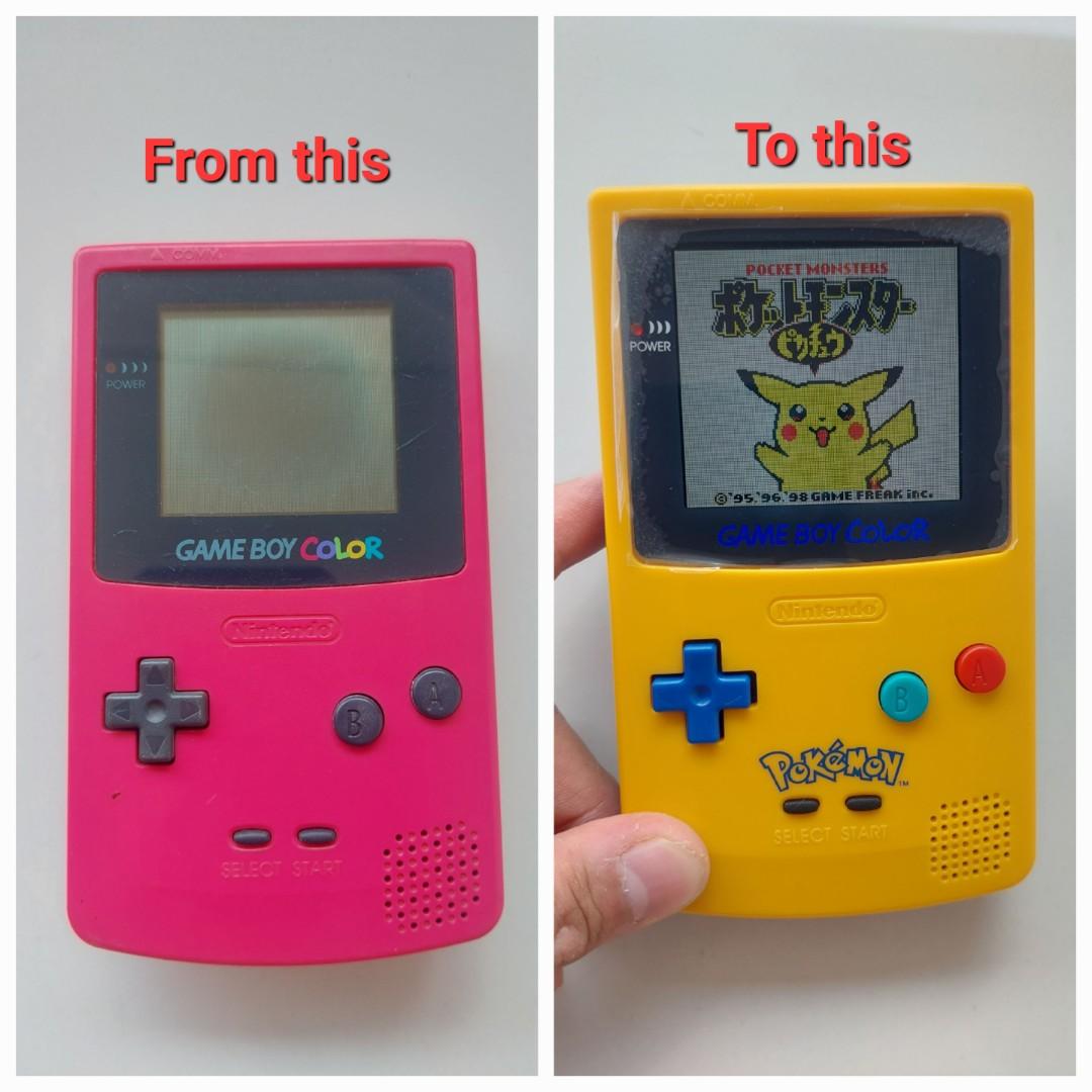 Screen replacement gameboy color game boy nintendo, Video Gaming, Video ...