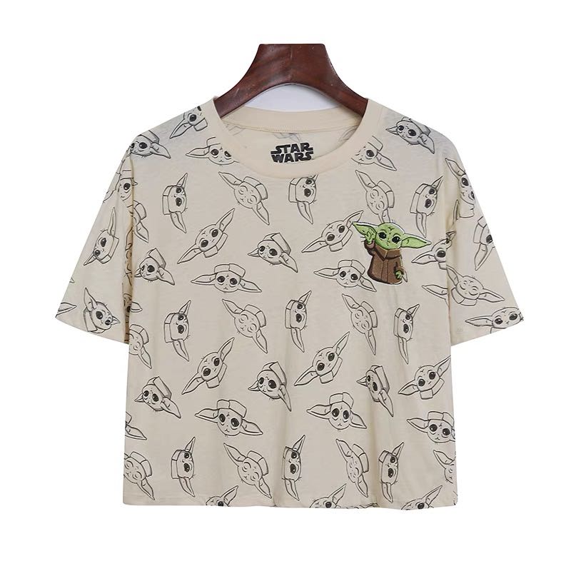 Star Wars Grogu Baby Yoda Crop Top, Women's Fashion, Tops, Other Tops ...