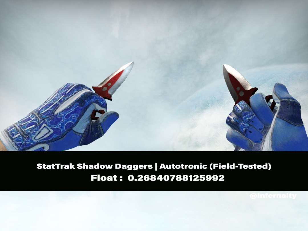 StatTrak Shadow Daggers Autotronic FT CSGO SKINS KNIVES, Video Gaming ...