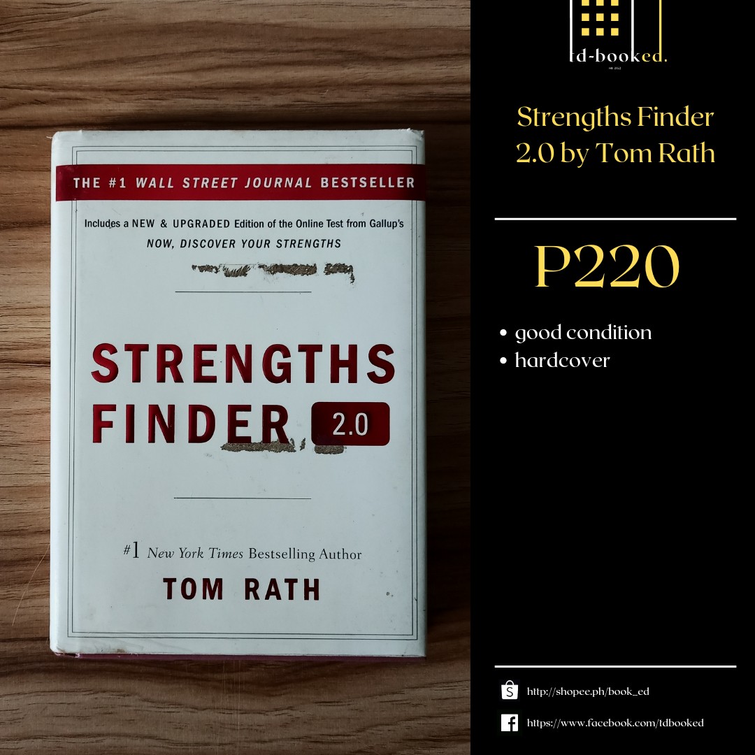 Strengths Finder 2.0 by Tom Rath (HB), Hobbies & Toys, Books ...