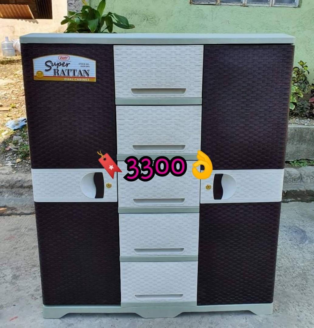 SUPER RATTAN DUAL CABINET, Furniture & Home Living, Furniture, Shelves ...