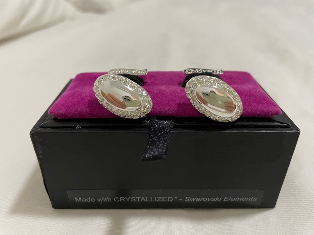 Swarovski Crystal cuff links, Men's Fashion, Watches & Accessories ...