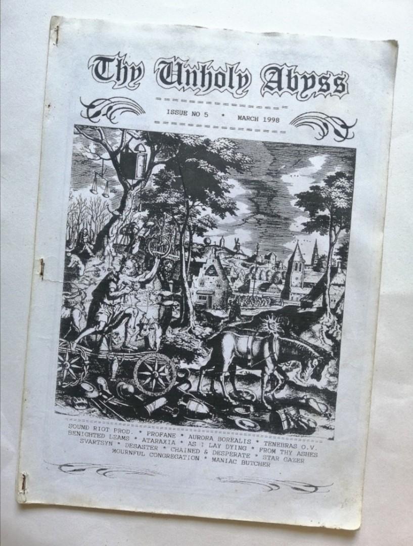 THE UNHOLY ABYSS ZINE ISSUE #5 RELEASE MAC 1998 (36PAGES) ORIGINAL ...
