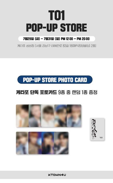 to1 ktown pop up, Hobbies & Toys, Memorabilia & Collectibles, K-Wave on ...