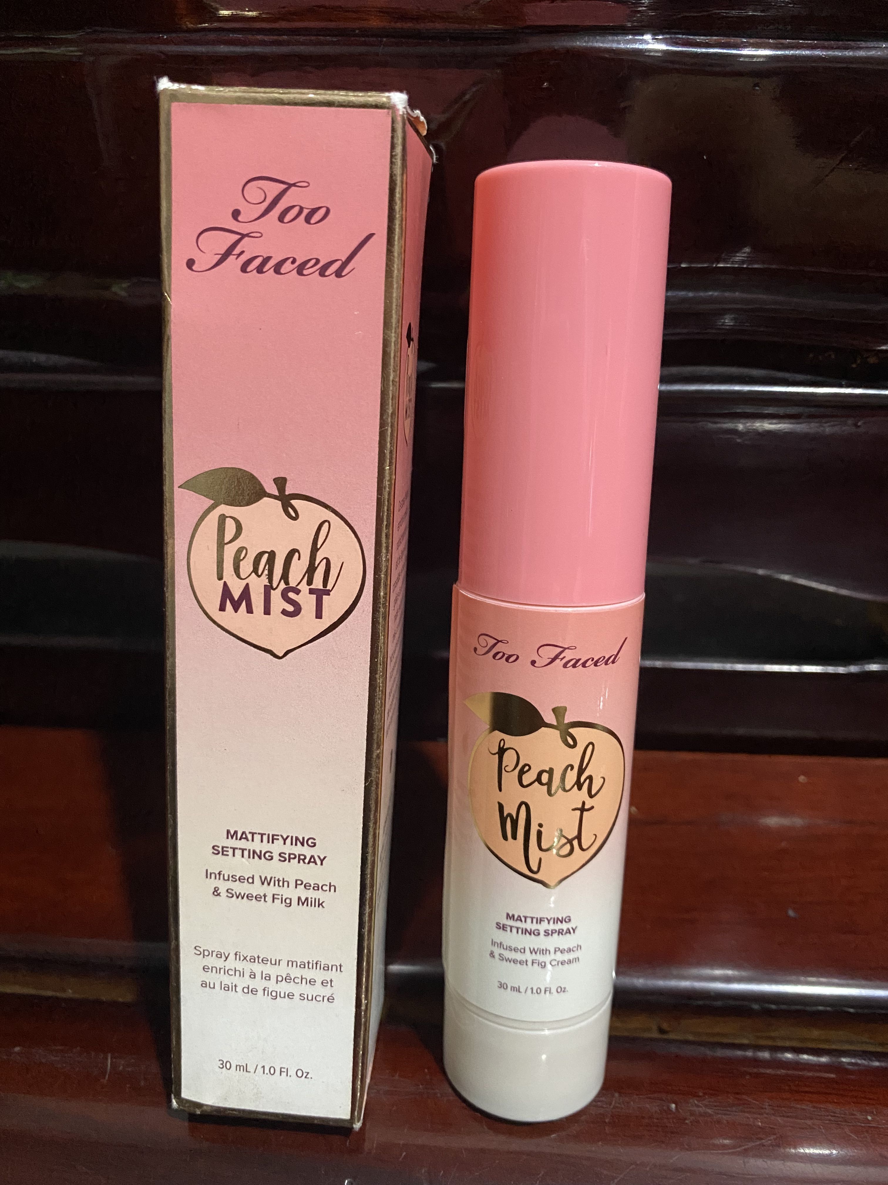Too Faced Peach Mist Mattyfying Setting Spray, Beauty & Personal Care ...