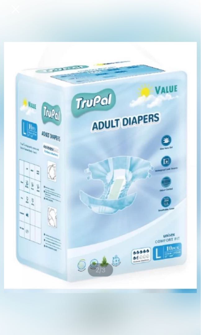 Trupal adult diapers, Babies & Kids, Bathing & Changing, Diapers & Baby ...