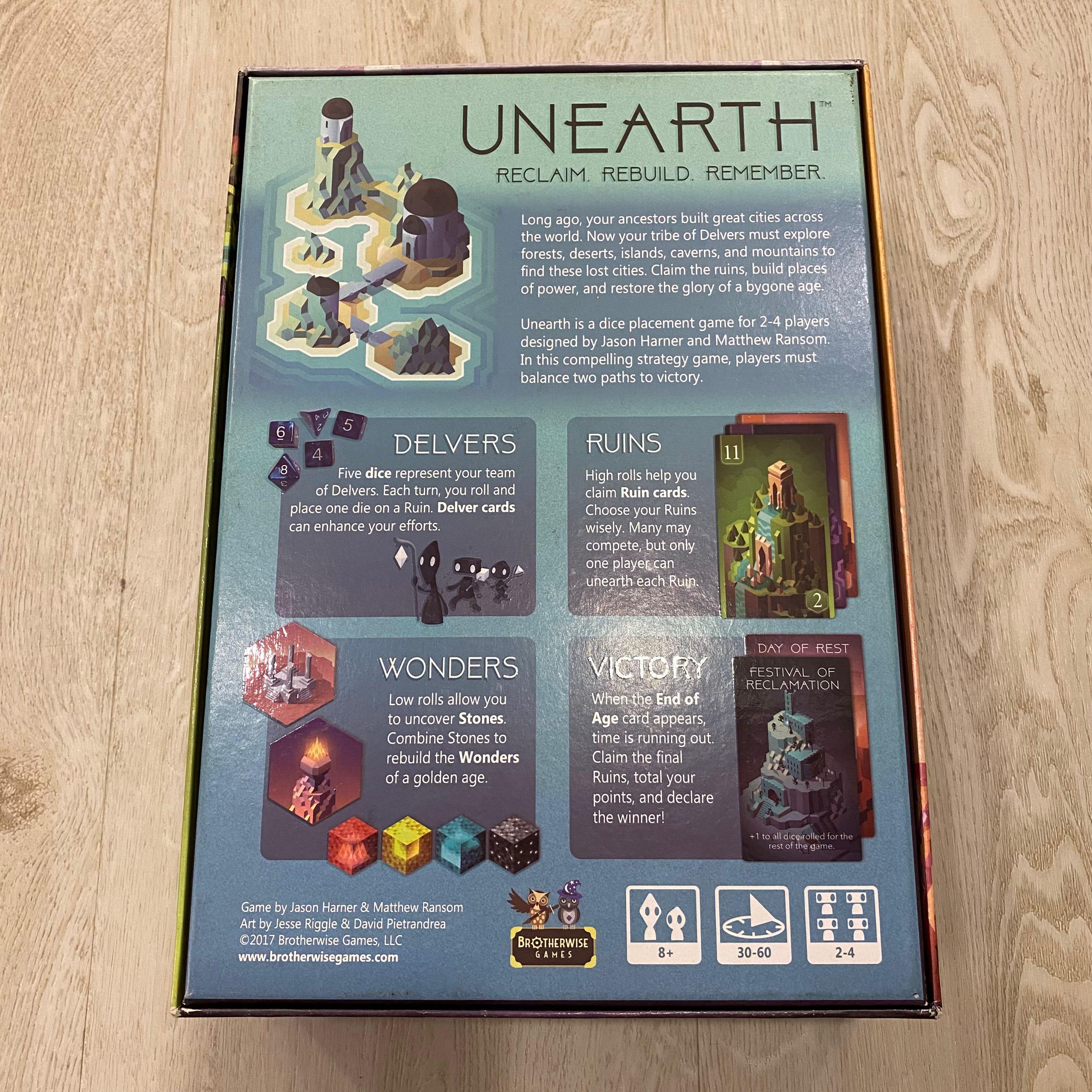 Unearth Board Game, Hobbies & Toys, Toys & Games on Carousell