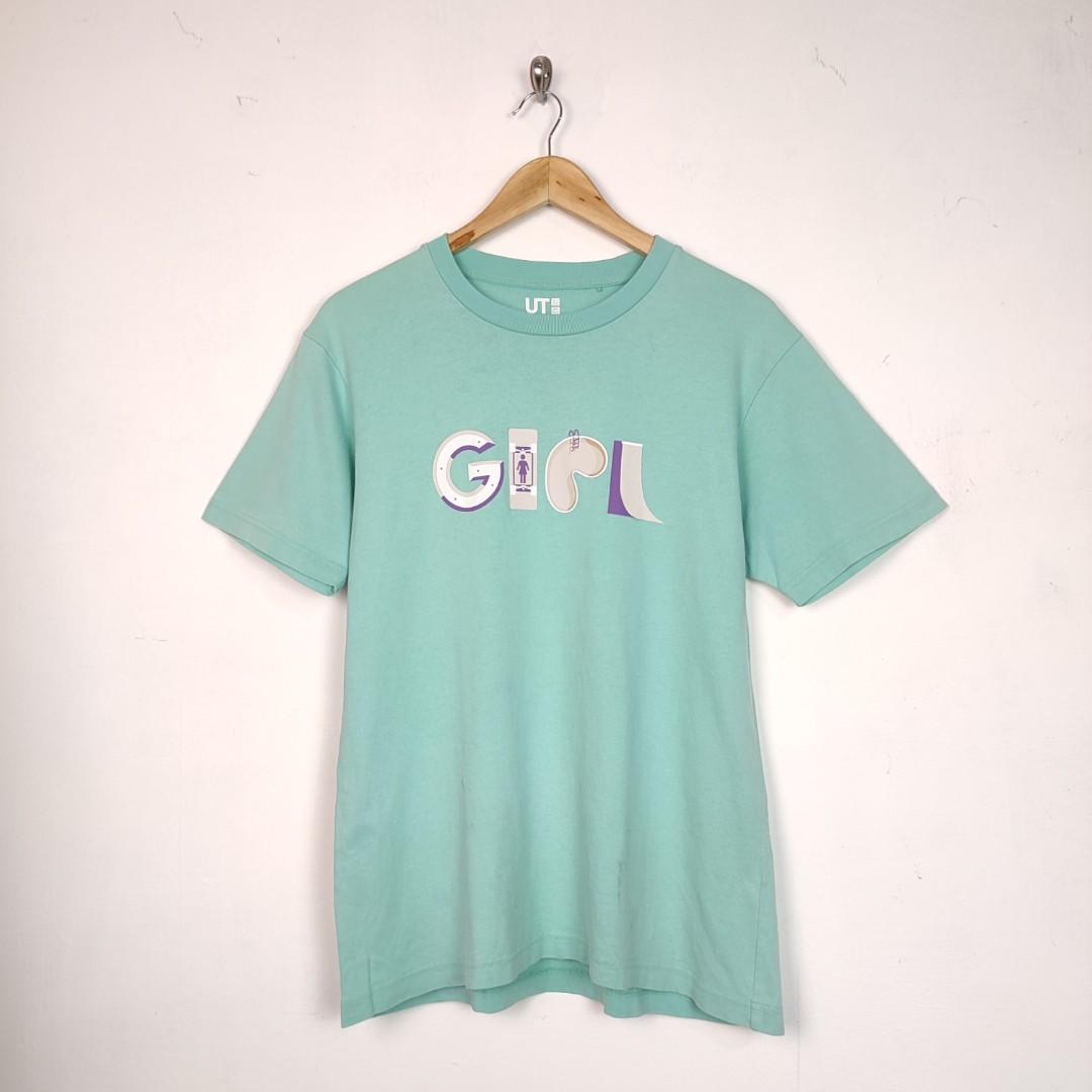 Uniqlo Girl Skateboards Mint Green Tee, Men's Fashion, Tops & Sets ...