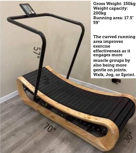 Wooden Curve Treadmill Manual Treadmill, Sports Equipment, Exercise ...