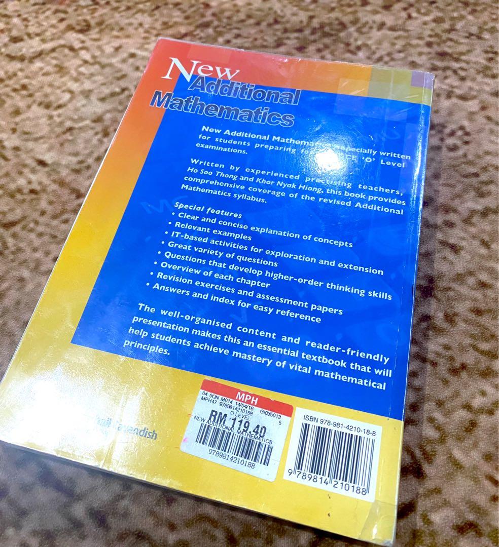 WTS NEW ADDITIONAL MATHEMATICS TEXTBOOK Hobbies Toys Books 