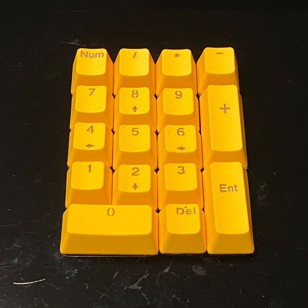 Yellow Doubleshot Numpad Keys, Computers & Tech, Parts & Accessories ...