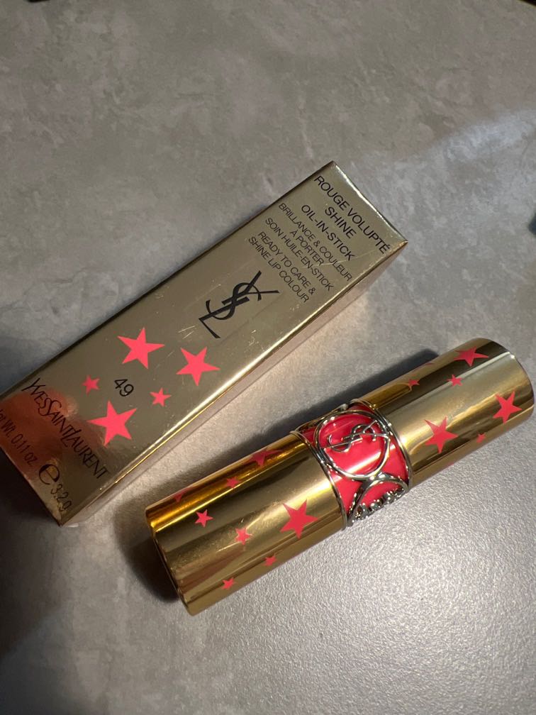 YSL Rouge Volupte Shine lipstick, Beauty & Personal Care, Face, Makeup ...