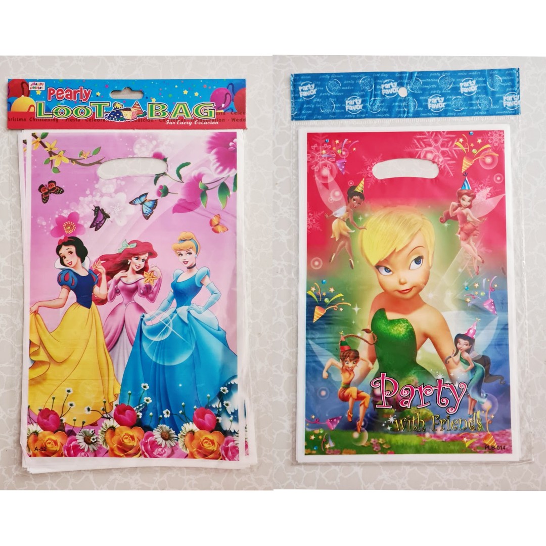10pc Goodie Loot Bags Birthday Party Door Gift Disney Princess ...