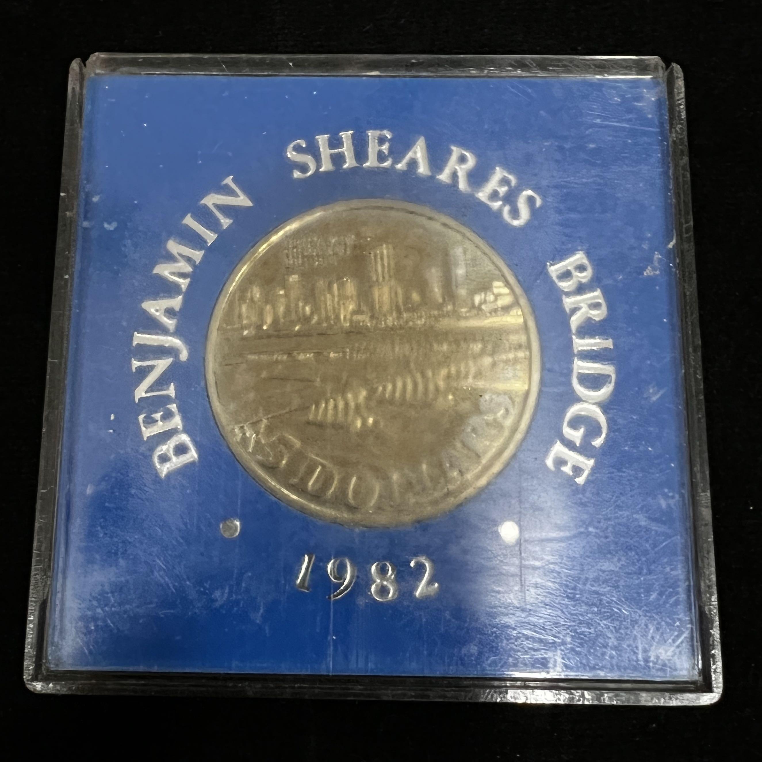 1982 Singapore Benjamin Sheares Bridge Commemorative SGD 5 Dollars BU ...