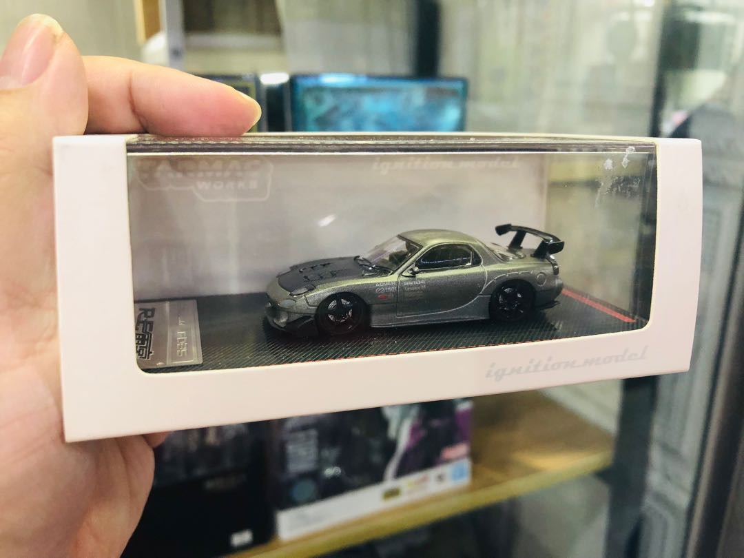 現貨 特價 清貨 Ignition Model x Tarmac Works 1/64 Mazda RX-7 (FD3S) RE Amemiya Titanium Gray 萬事得 雨宮 IG ...