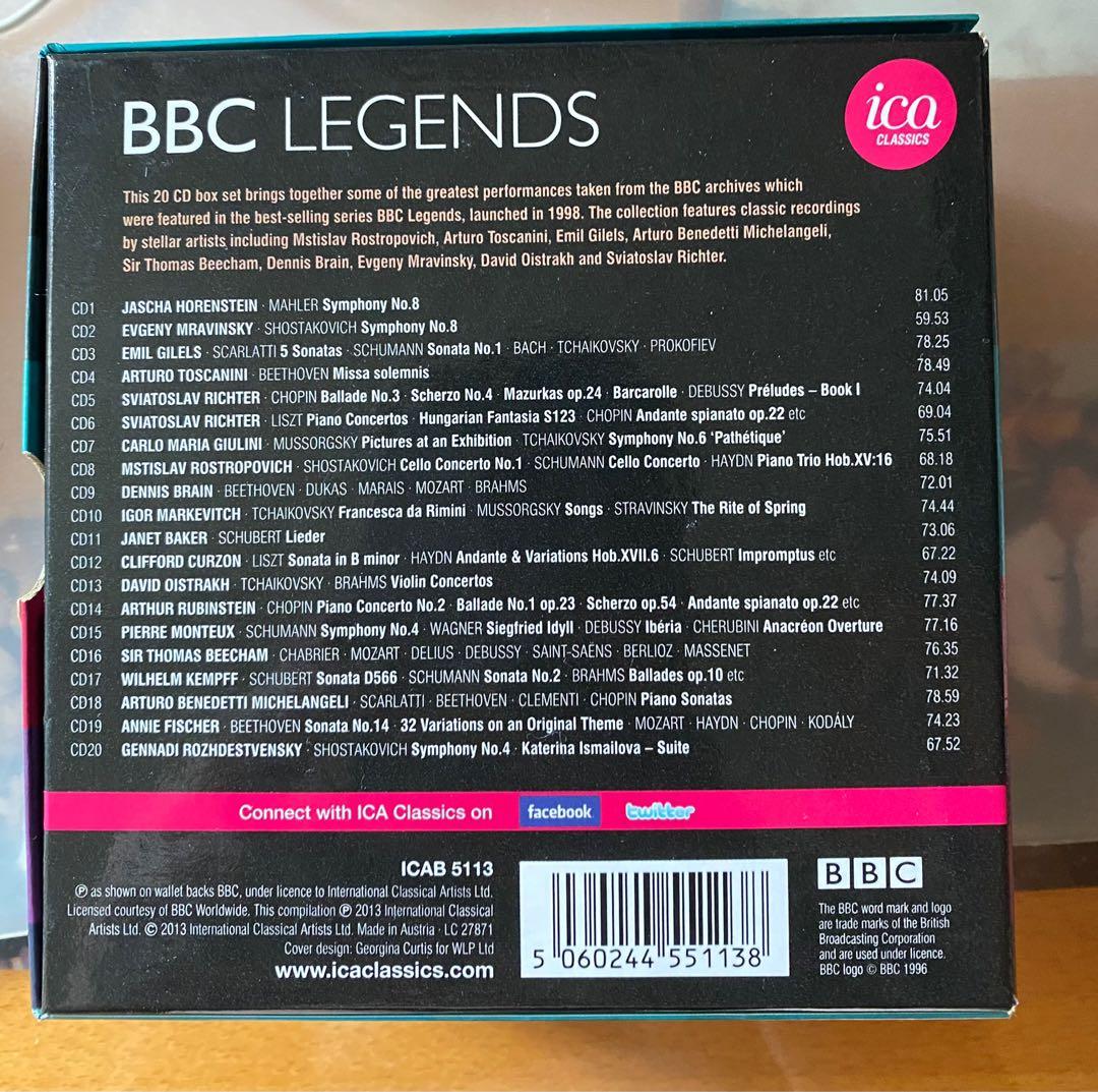 已絕版 - BBC legend Vol. 1 (20CD) (Toscanini, richter, Gilels, Oistrakh 等) , 興趣及遊戲, 音樂、樂器 & 配件, 音樂與 ...
