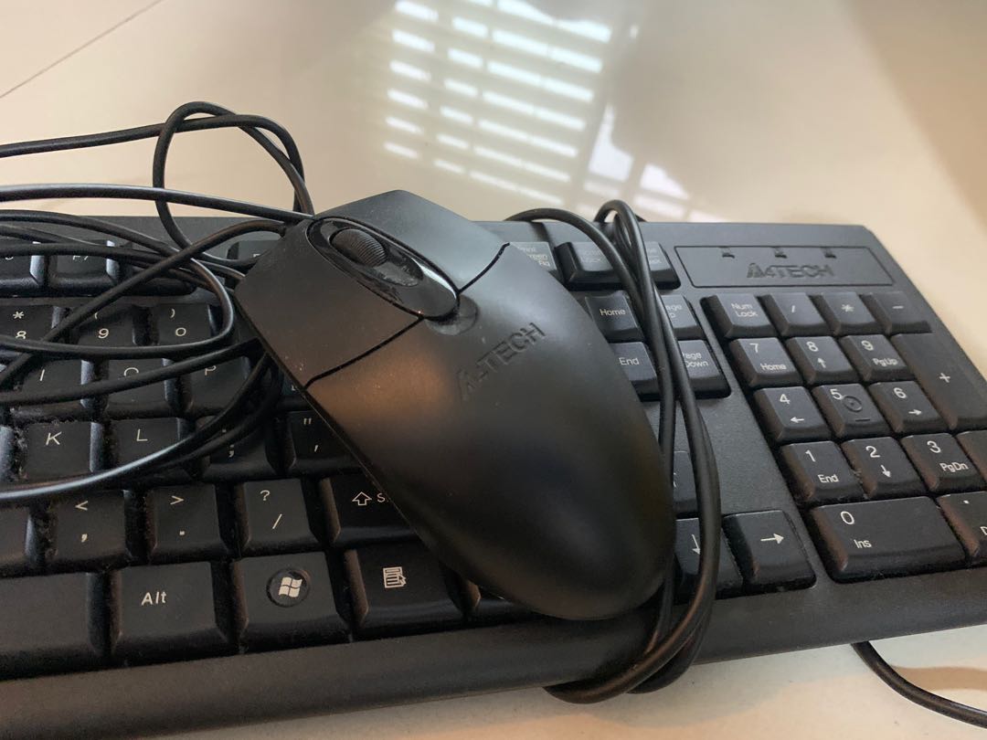 A4Tech keyboard and mouse preloved, Computers & Tech, Parts & Accessories, Computer Keyboard on ...