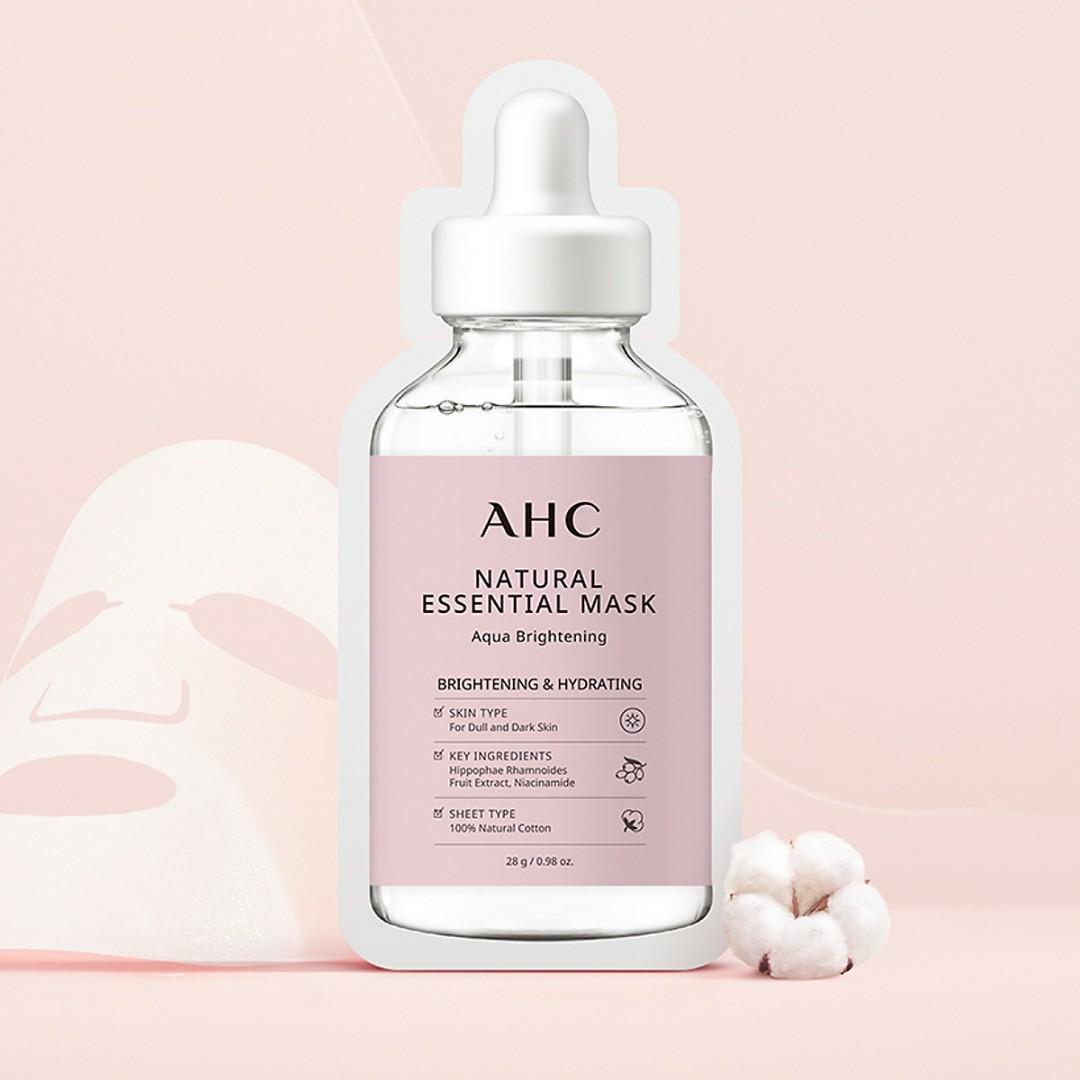 AHC Natural Essential Mask Aqua Brightening 28g, Beauty & Personal Care, Face, Face Care on ...