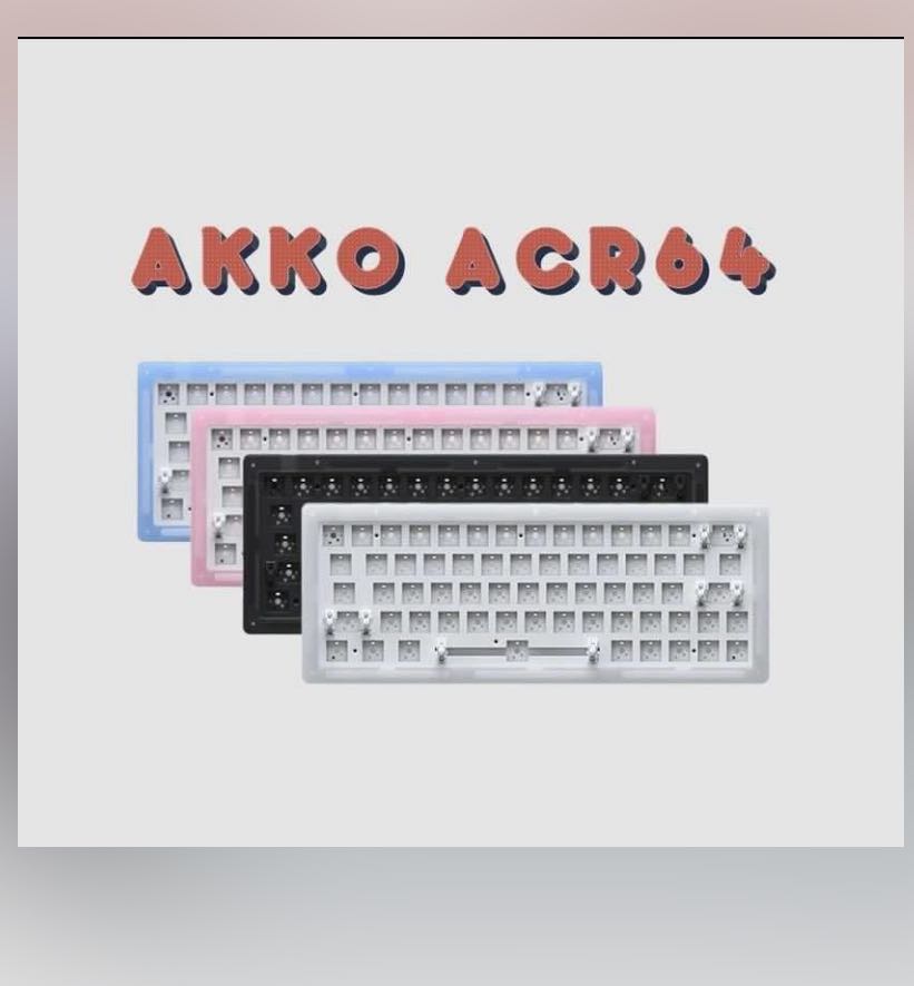 Akko ACR64 kit in transparent Pink, Computers & Tech, Parts ...