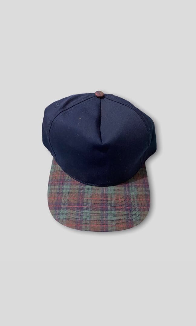 Vintage Blue and Checkered Cap, Men's Fashion, Watches & Accessories ...