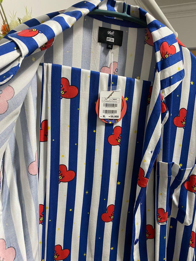 BNWT BTS x Line Friends BT21 Tata Pyjamas, Men's Fashion, Tops & Sets ...