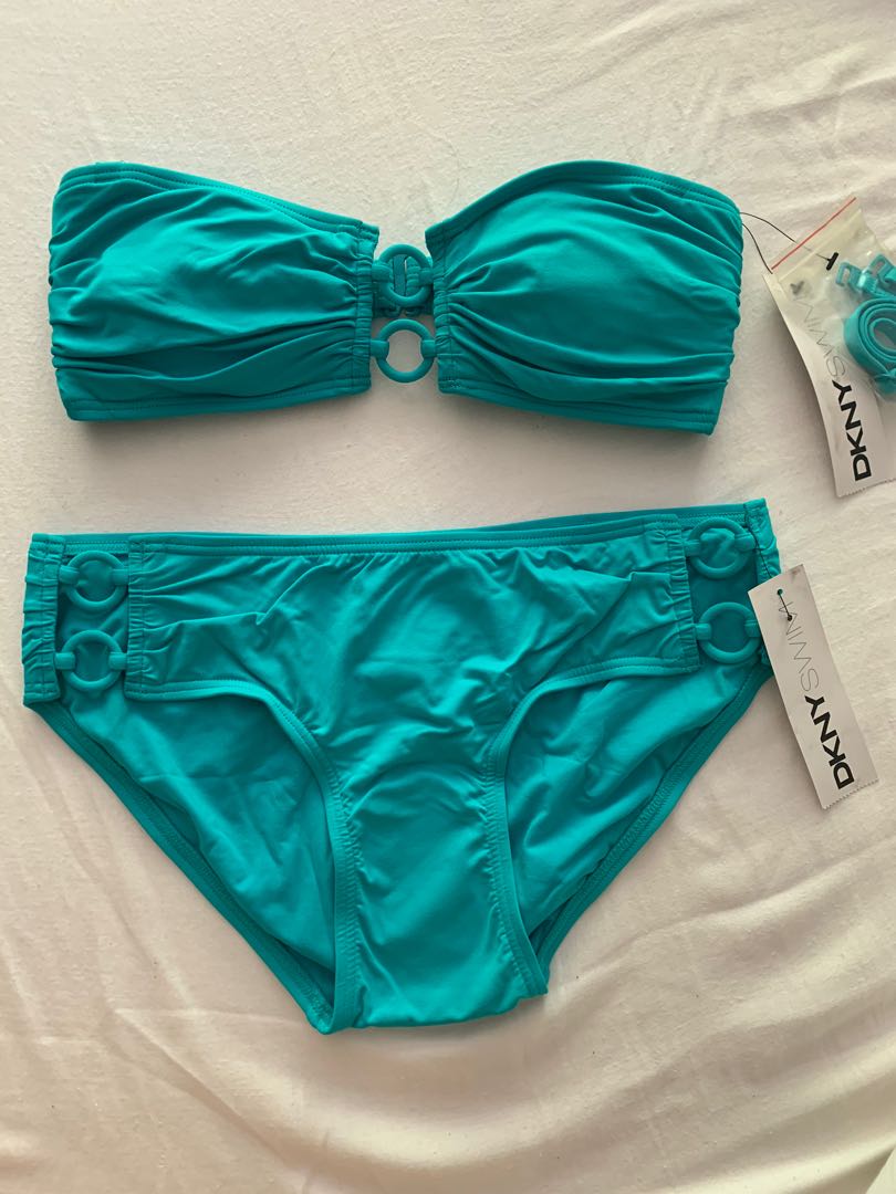 Brand New DKNY Turquoise Bikini, Women's Fashion, Swimwear, Bikinis ...