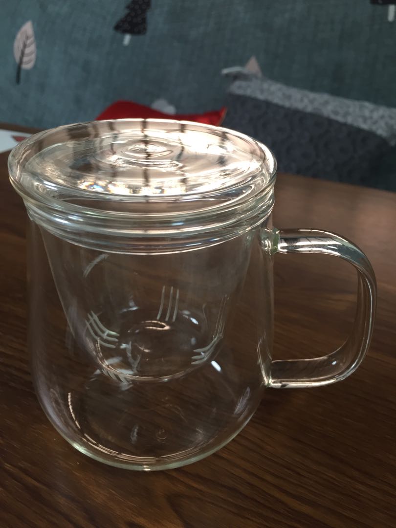 Brand new tea filter glass cup, Furniture & Home Living, Kitchenware ...