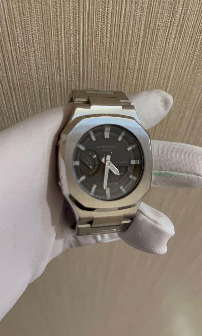 Casio gshock Pp Nautilus mod ga2100 ga2110 b2100 silver stainless steel ...