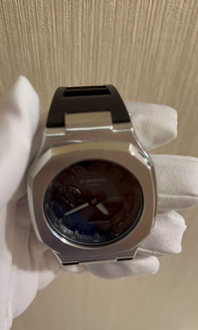 Casio gshock Pp Nautilus mod ga2100 ga2110 b2100 silver stainless steel ...