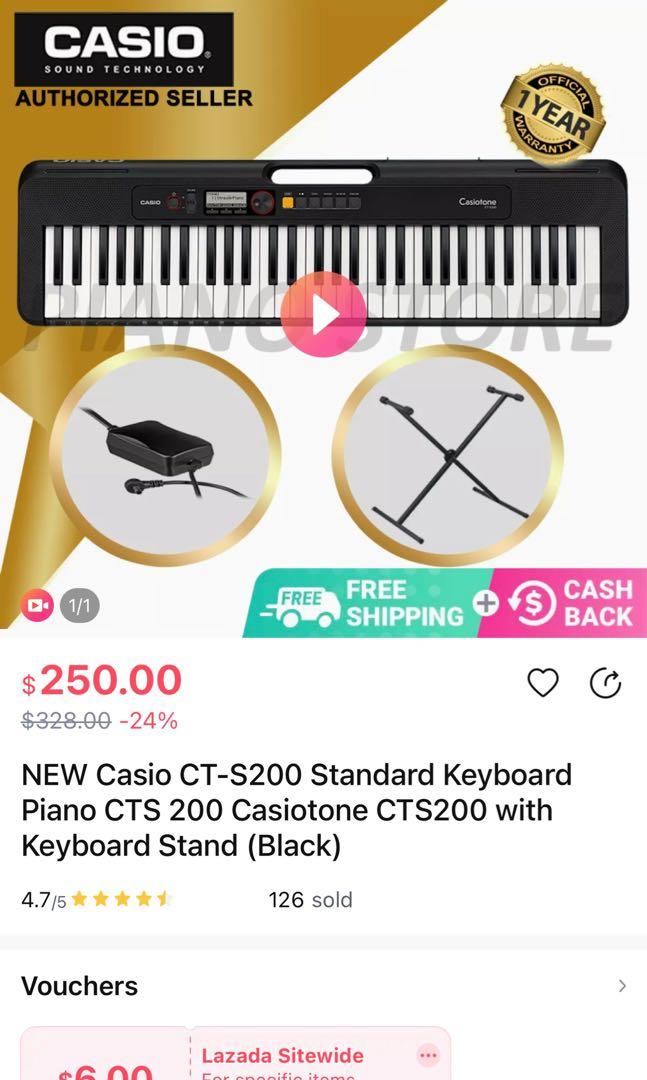 Casio Keyboard with stand and stool, Hobbies & Toys, Music & Media ...