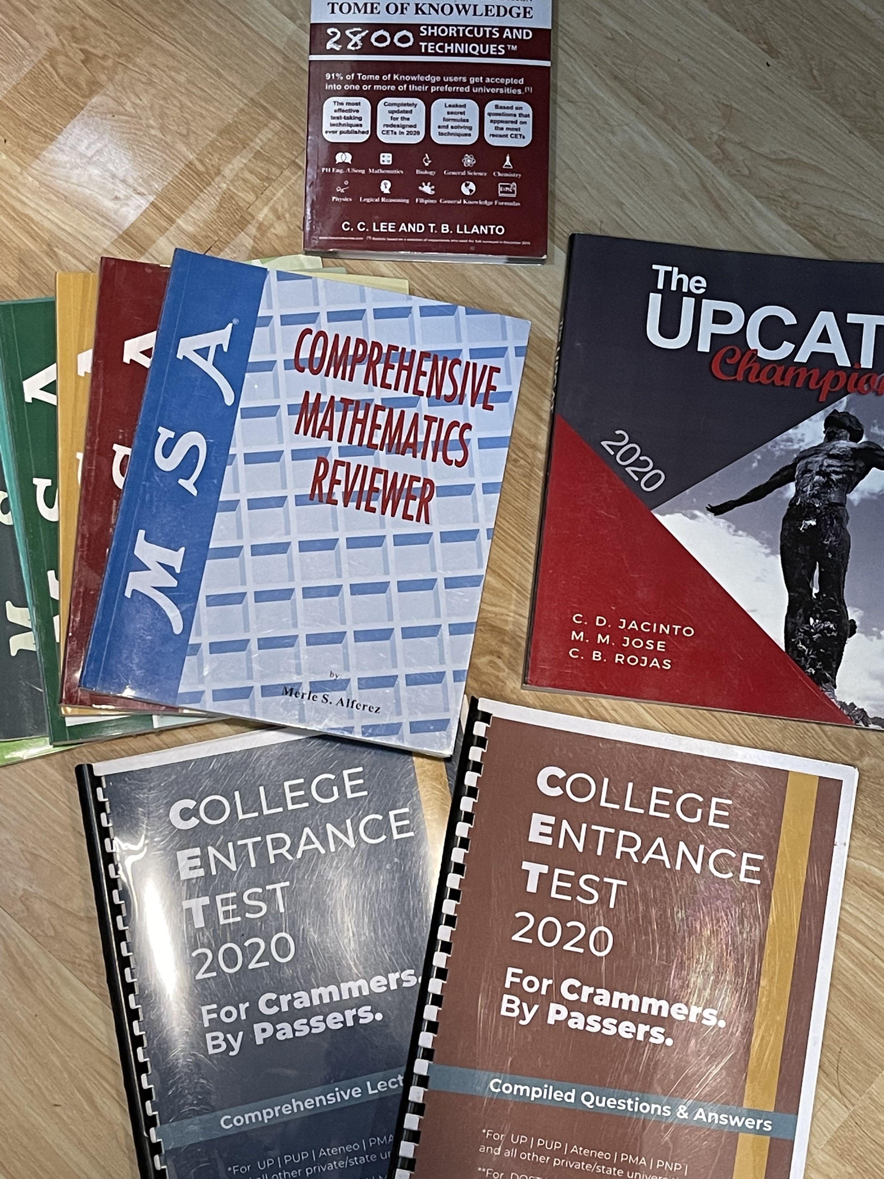 SECONDHAND Review Center Books and Reviewers (BUNDLE) UPCAT DCAT ACET ...