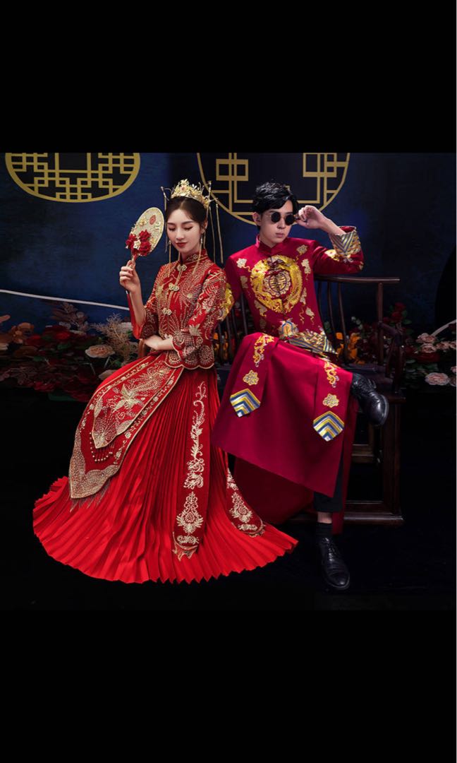Chinese Traditional Kua Sets (Female & Male), Women's Fashion, Dresses ...