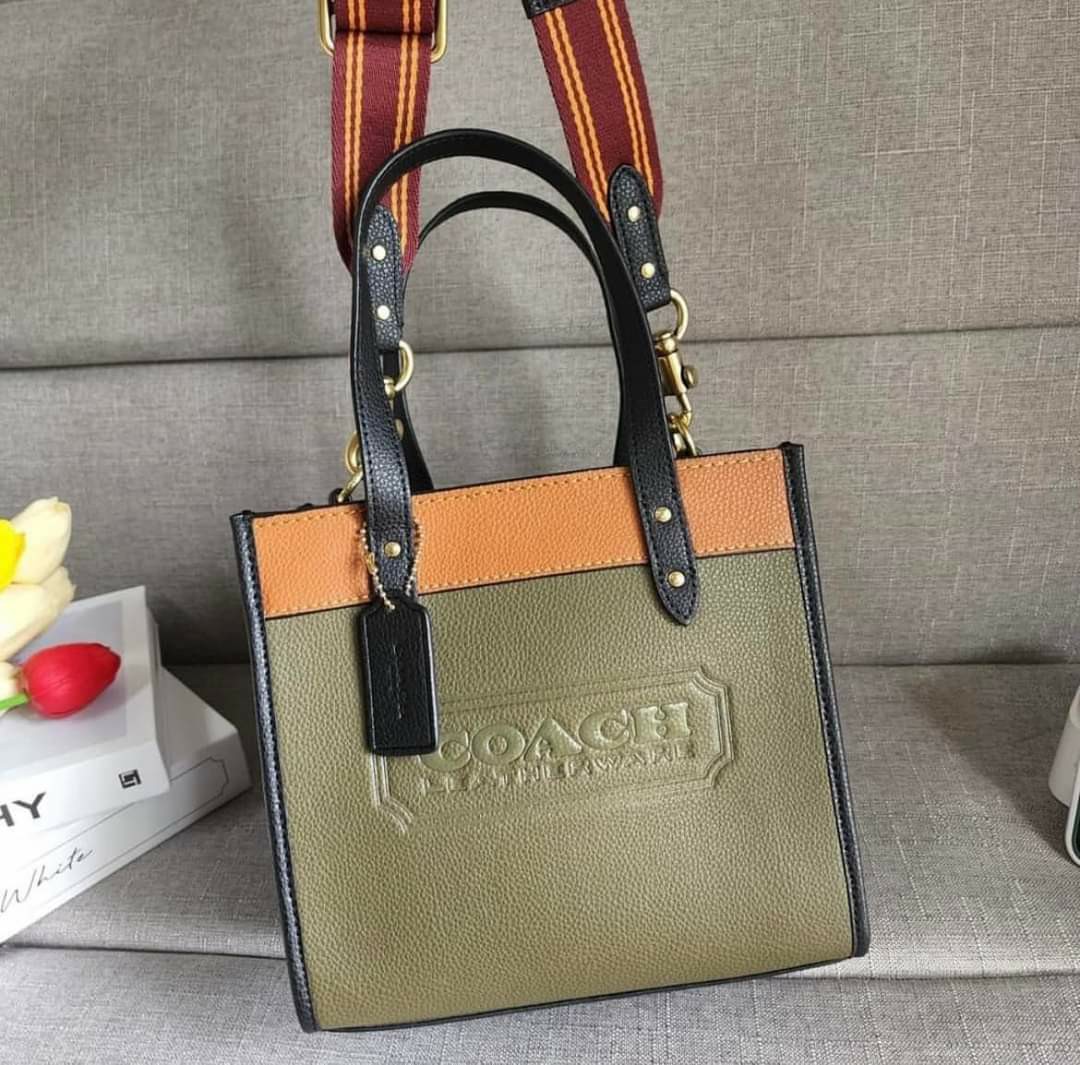 Coach Field Tote 22 In Colorblock With Coach Badge, Women's Fashion ...