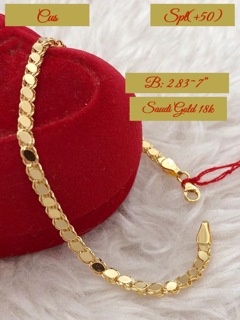 Damascus bracelet 18k Saudi Gold, Women's Fashion, Jewelry & Organizers ...