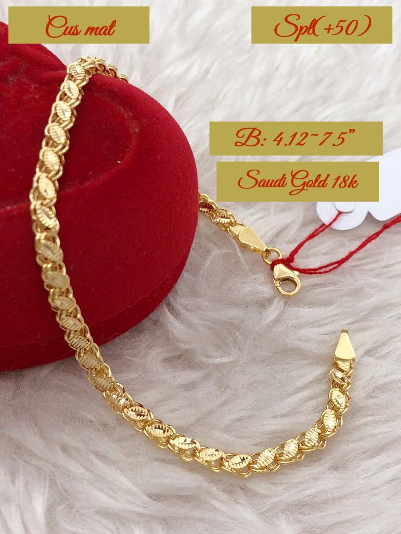 Damascus bracelet 18k Saudi Gold, Women's Fashion, Jewelry & Organizers ...