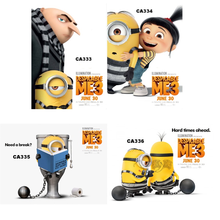 DESPICABLE ME 3 (2017) MOVIE POSTERS (PART 3) MINIONS, Hobbies & Toys ...
