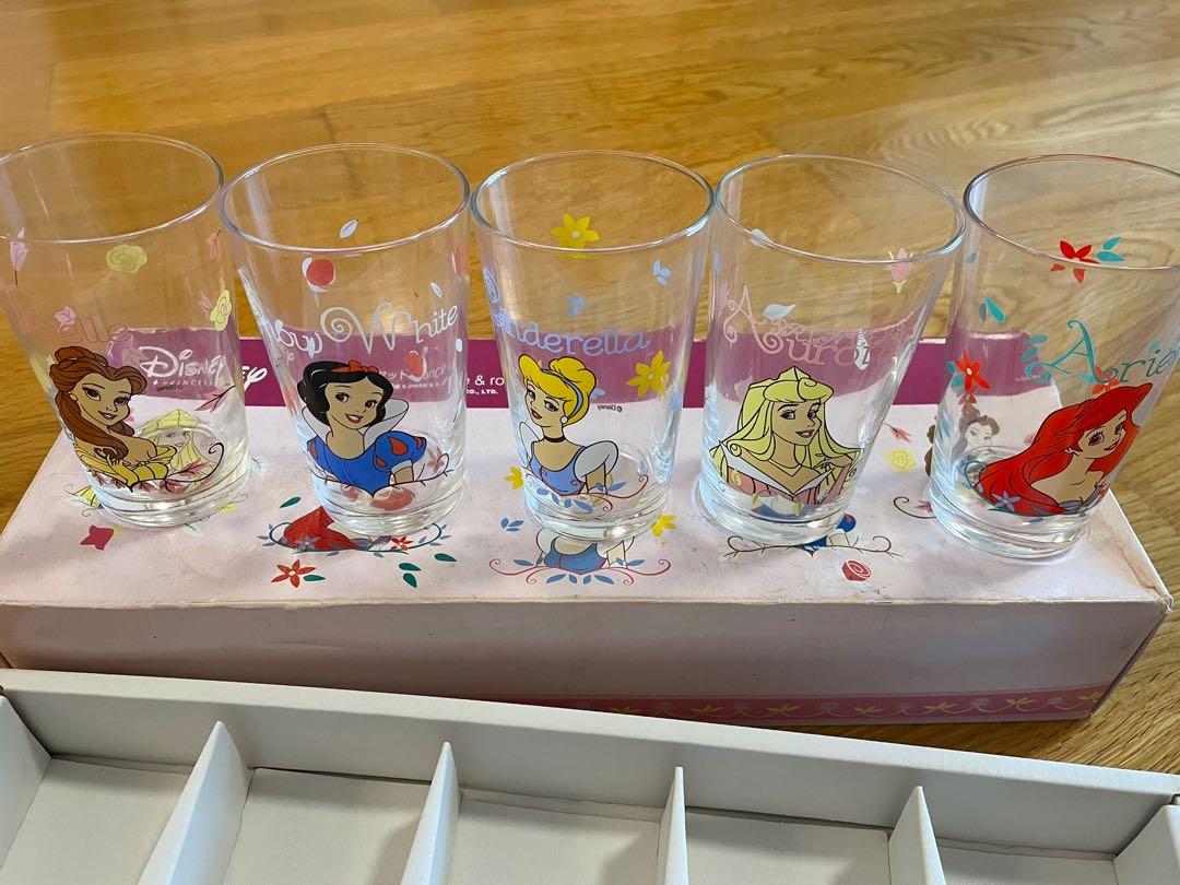 Disney Princess glasses, 傢俬＆家居, 廚具和餐具, 茶具配件 - Carousell