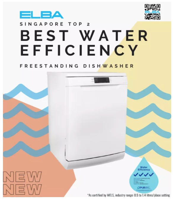 ELBA EBDW 1481M Freestanding Dishwasher 14 Place Setting, TV & Home ...