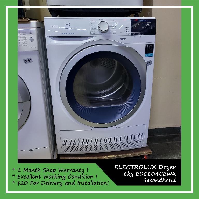 ELECTROLUX Condenser Dryer 8kg EDC804CEWA, TV & Home Appliances ...