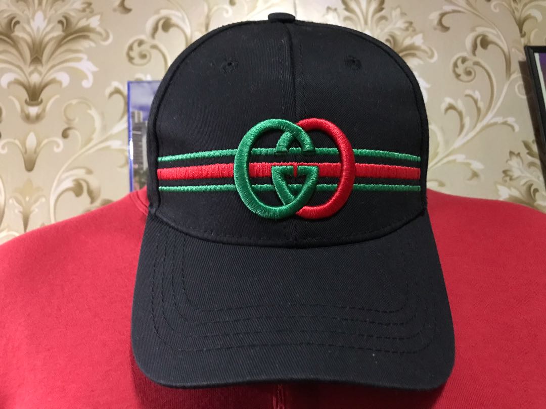 GUCCI MEN’S HAT CAP ADJUSTABLE OUTER EMBROIDERY LOGO DESIGN, Men's ...