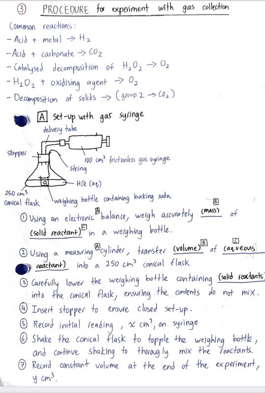 H2 Chemistry Practical Notes, Hobbies & Toys, Stationery & Craft ...