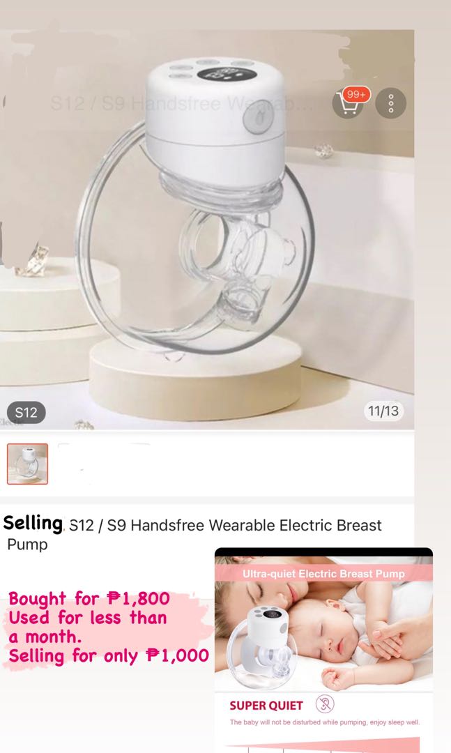 Handsfree wearable Breastpump, Babies & Kids, Nursing & Feeding ...