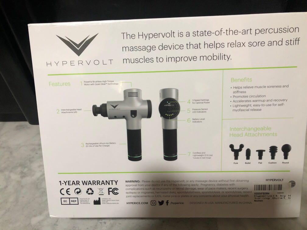 Hypervolt massage gun, Health & Nutrition, Massage Devices on Carousell