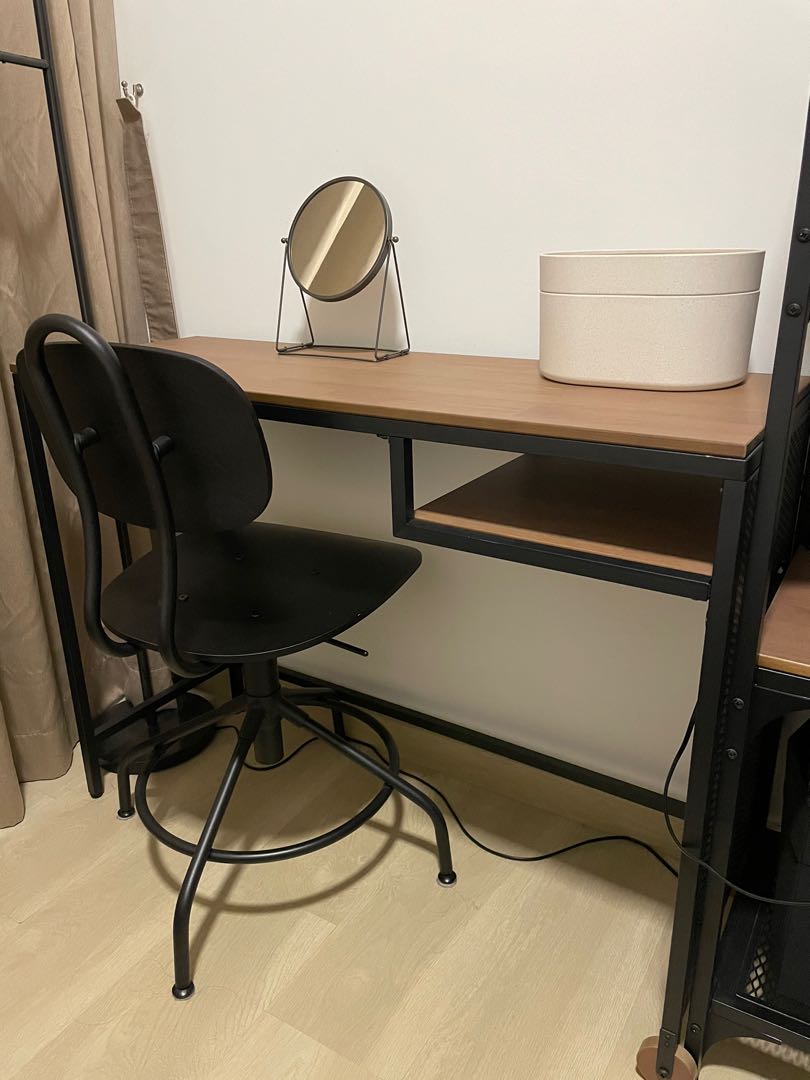 IKEA Fjallbo Laptop Table / Kullaberg Swivel Chair, Furniture & Home ...