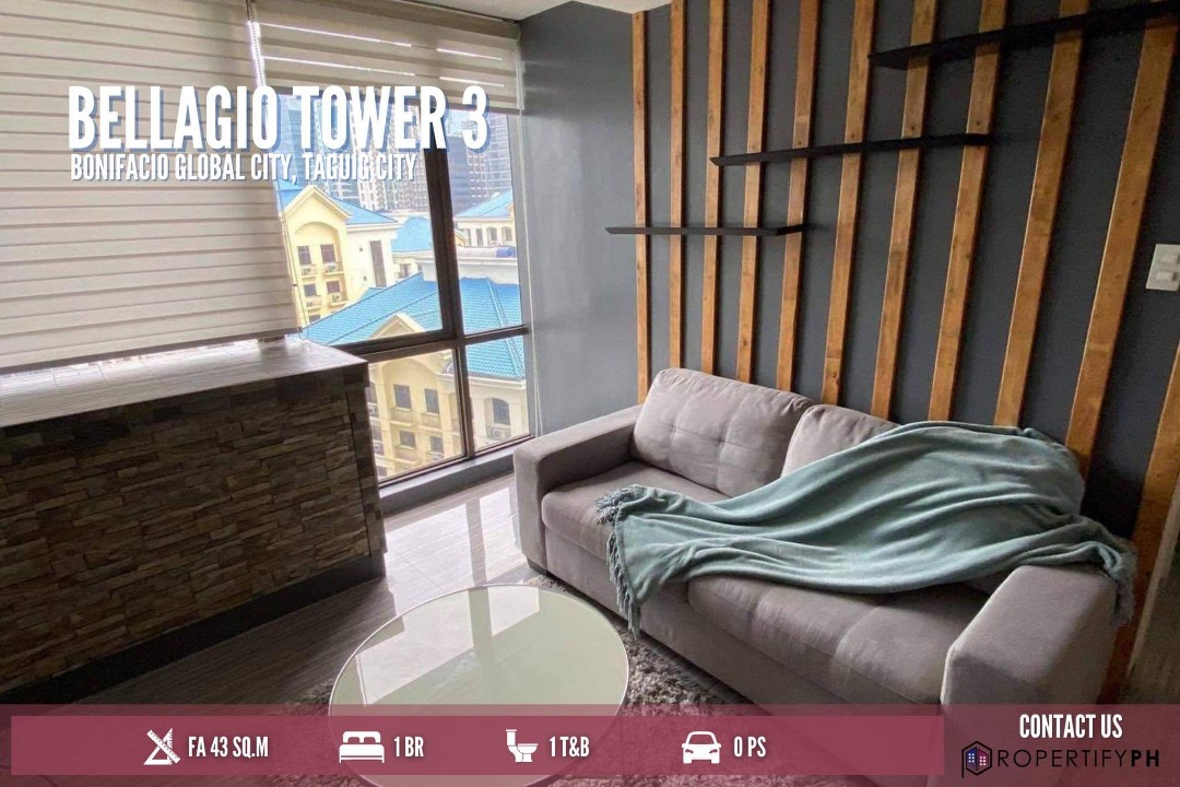 Interiored 1BR Unit with Burgos Circle View for Sale in Bellagio, BGC ...