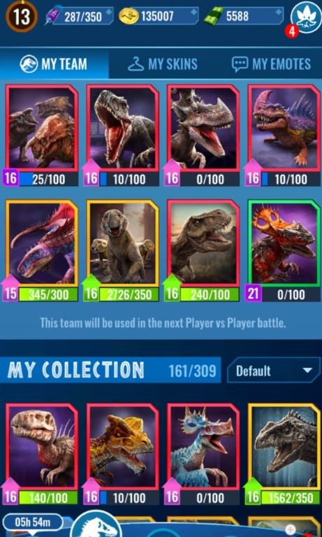 Jurassic World Alive JWA Alive Rexxy, Thor Skin, lvl 13, Video Gaming ...