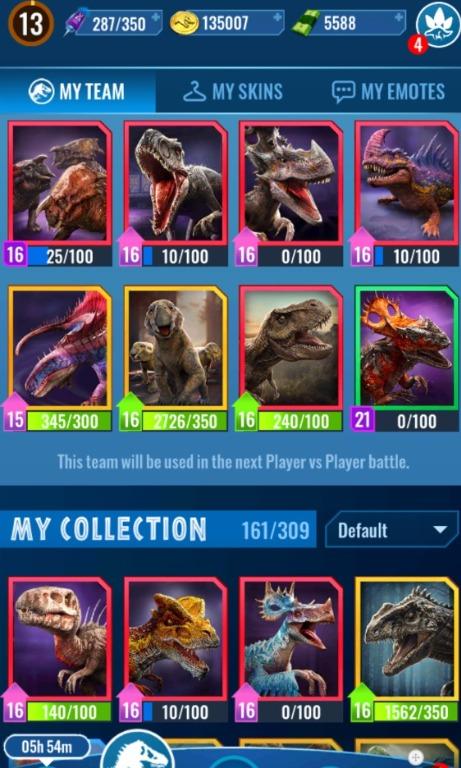 Jurassic World Alive JWA Alive Rexxy, Thor Skin, lvl 13, Video Gaming ...