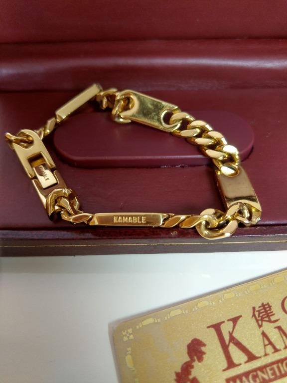 日本KAMABLE鍍金磁性健康手鏈, 興趣及遊戲, 收藏品及紀念品, 古董收藏 on Carousell
